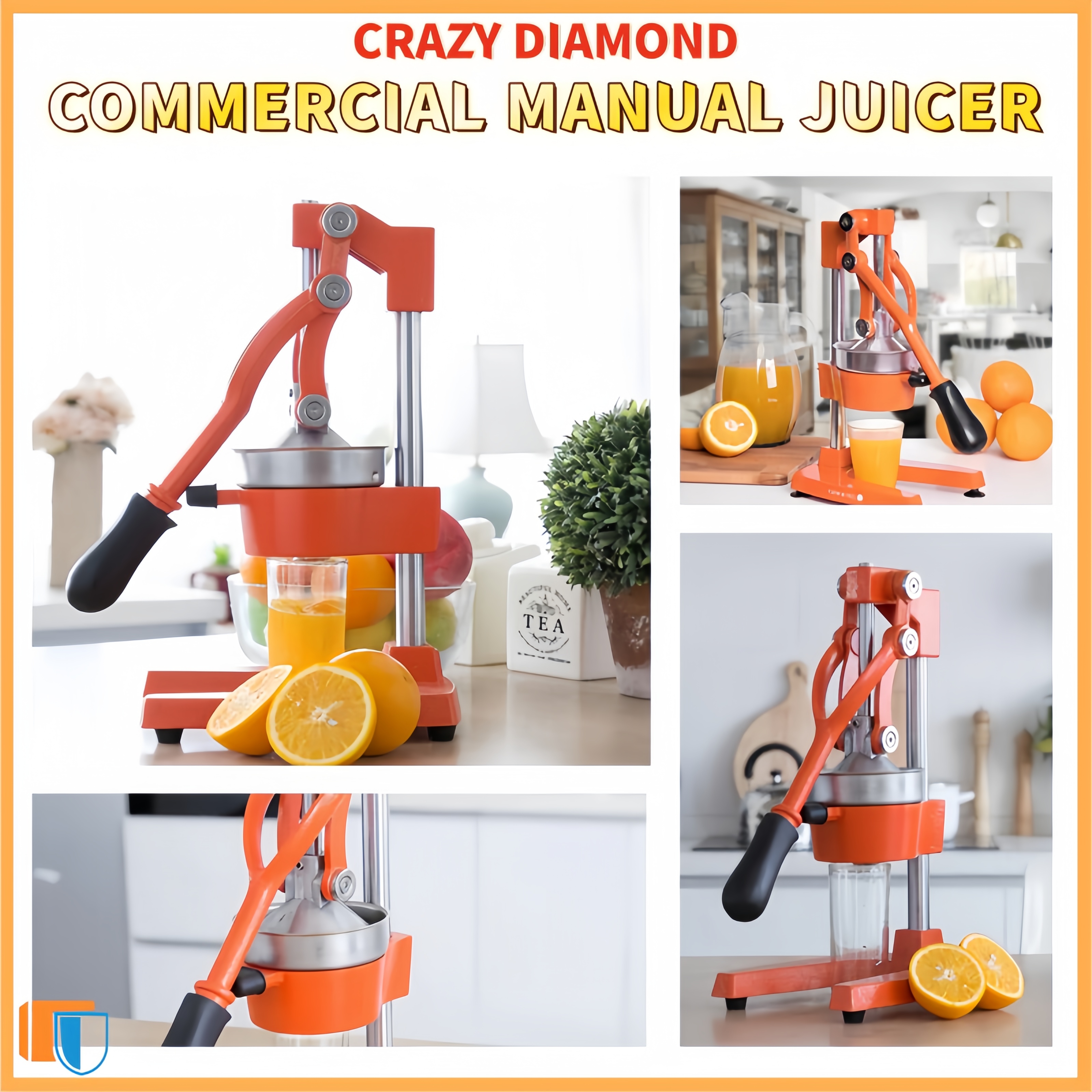 Commercial Manual Lemon Orange Squeezer Fruit Press Citrus Juicer Heavy ...