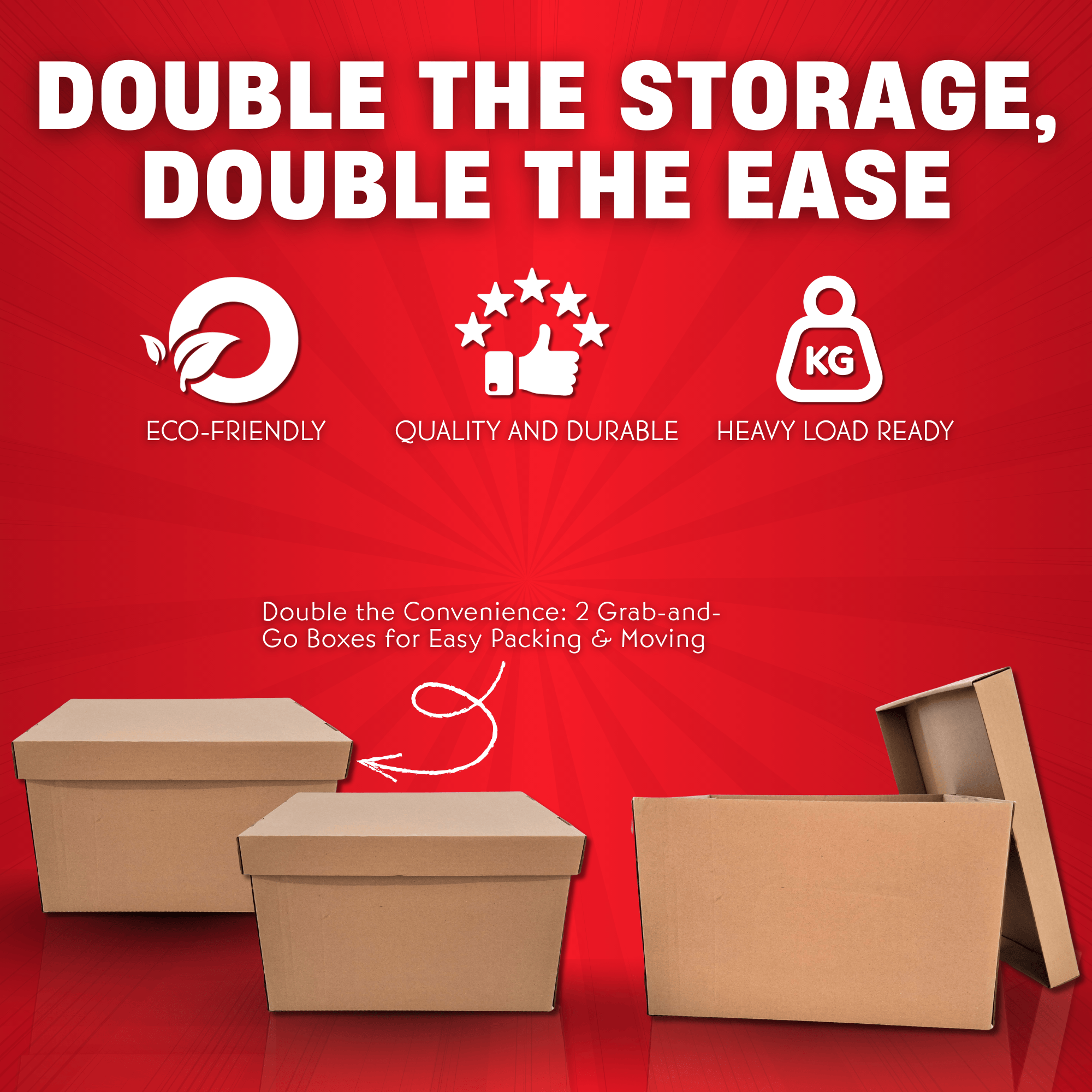 Two-Pack Corrugated Storage Box Filing,Organize,Inventory (2 pcs ...