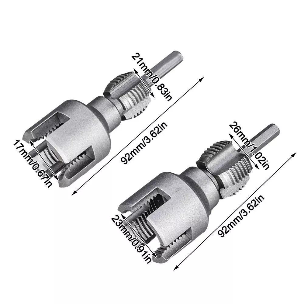 Integrated Internal & External Pipe Dual Head Threading Tool for 1/2 ...