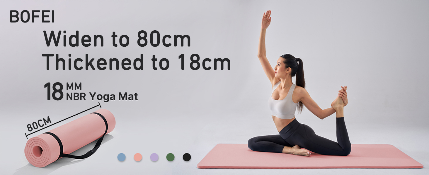 15MM Yoga Mat Non Slip Yoga Gift Thick NBR Material Soft Comfortable ...