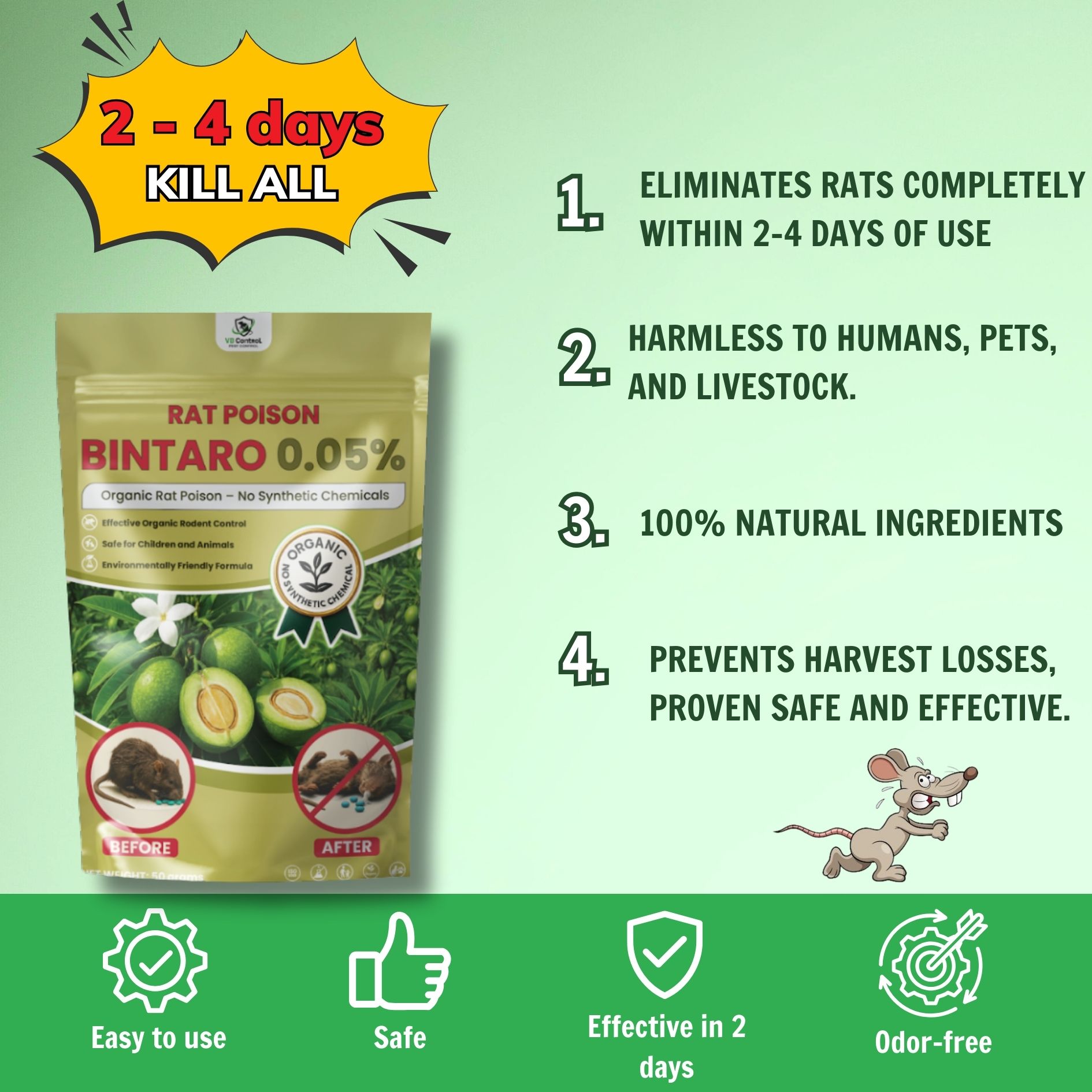 Combo 4 Rat Killer Poison Farm Rat Bait Bintaro – Safe for Livestock ...