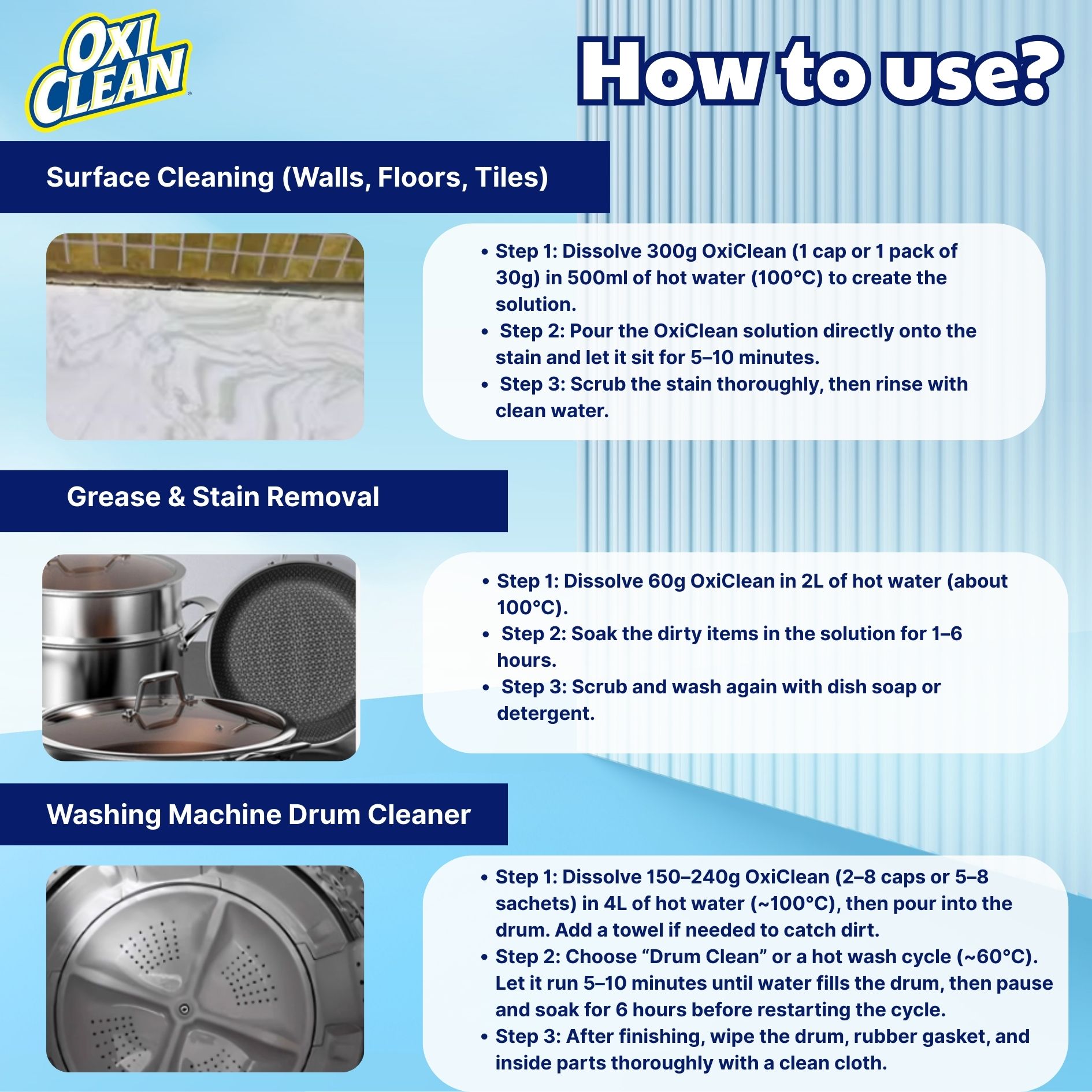 Combo 4 Pack All Purpose Cleaner OxiClean Laundry Cleaner Brand ...