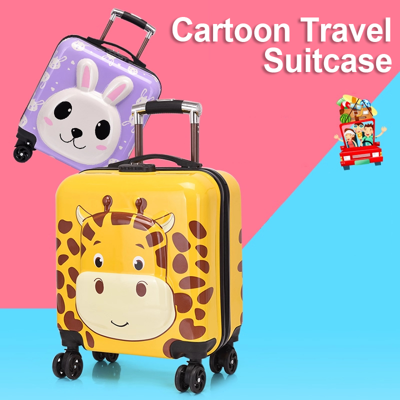 MITSOSA Cute Cartoon Kids Giraffe Luggage 18/20 Inch Hand Carry Rolling ...