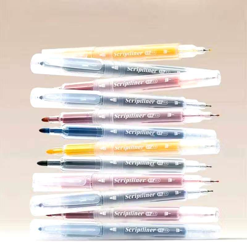 6 pcs Double-.ed Hook Line Marker Pen Quick Drying Not Fading Easily ...