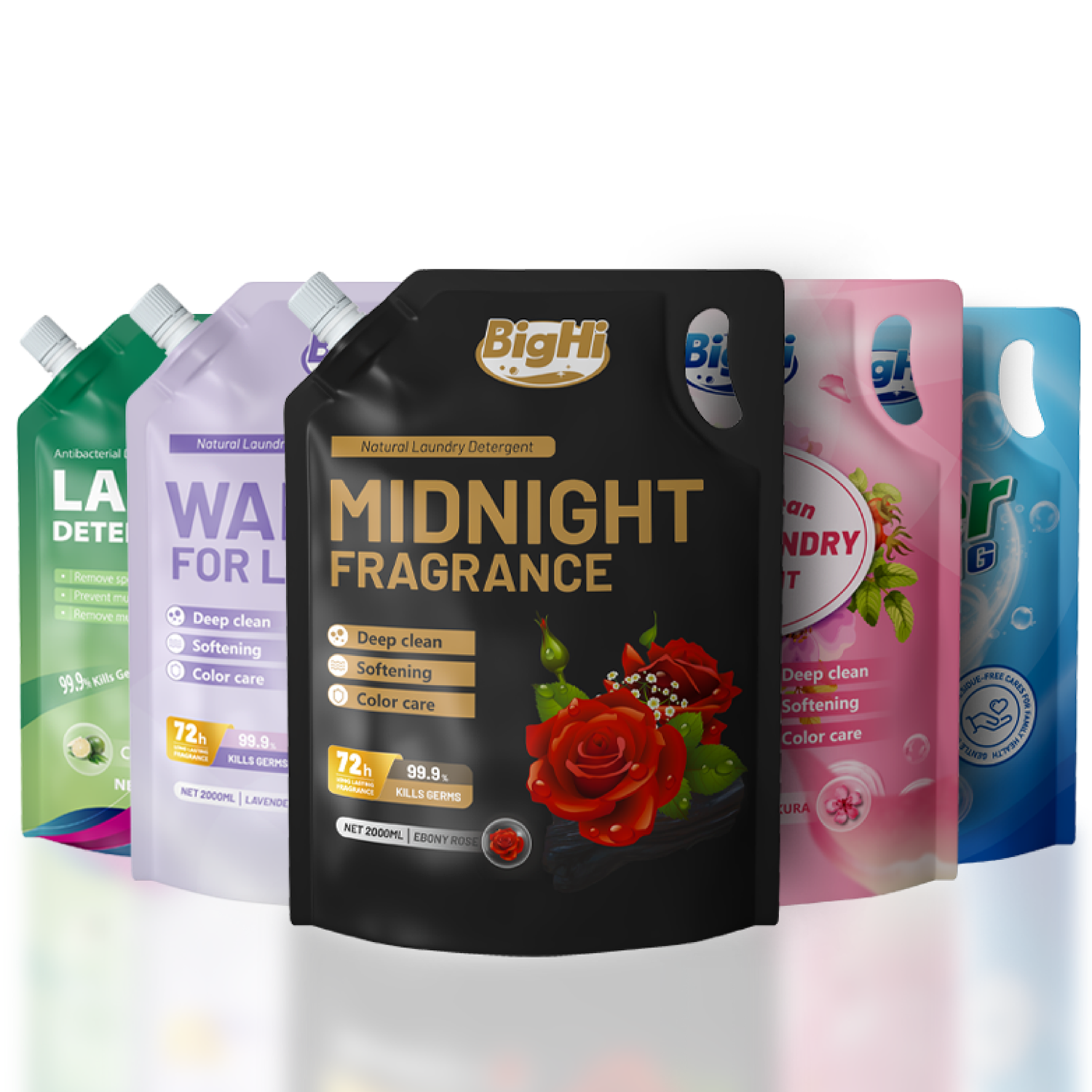 BigHi Liquid Laundry Detergent 2kg Midnight Fragrance Natural 2000ML ...