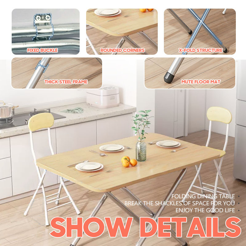 Folding Dining Table Foldable table Computer table Multi-Purpose Simple ...
