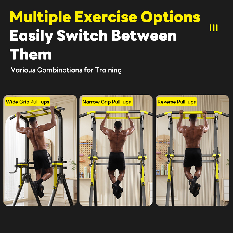 Foldable Pull Up Bar Home Gym Indoor Chin Up Rack Dip Station Heavy ...