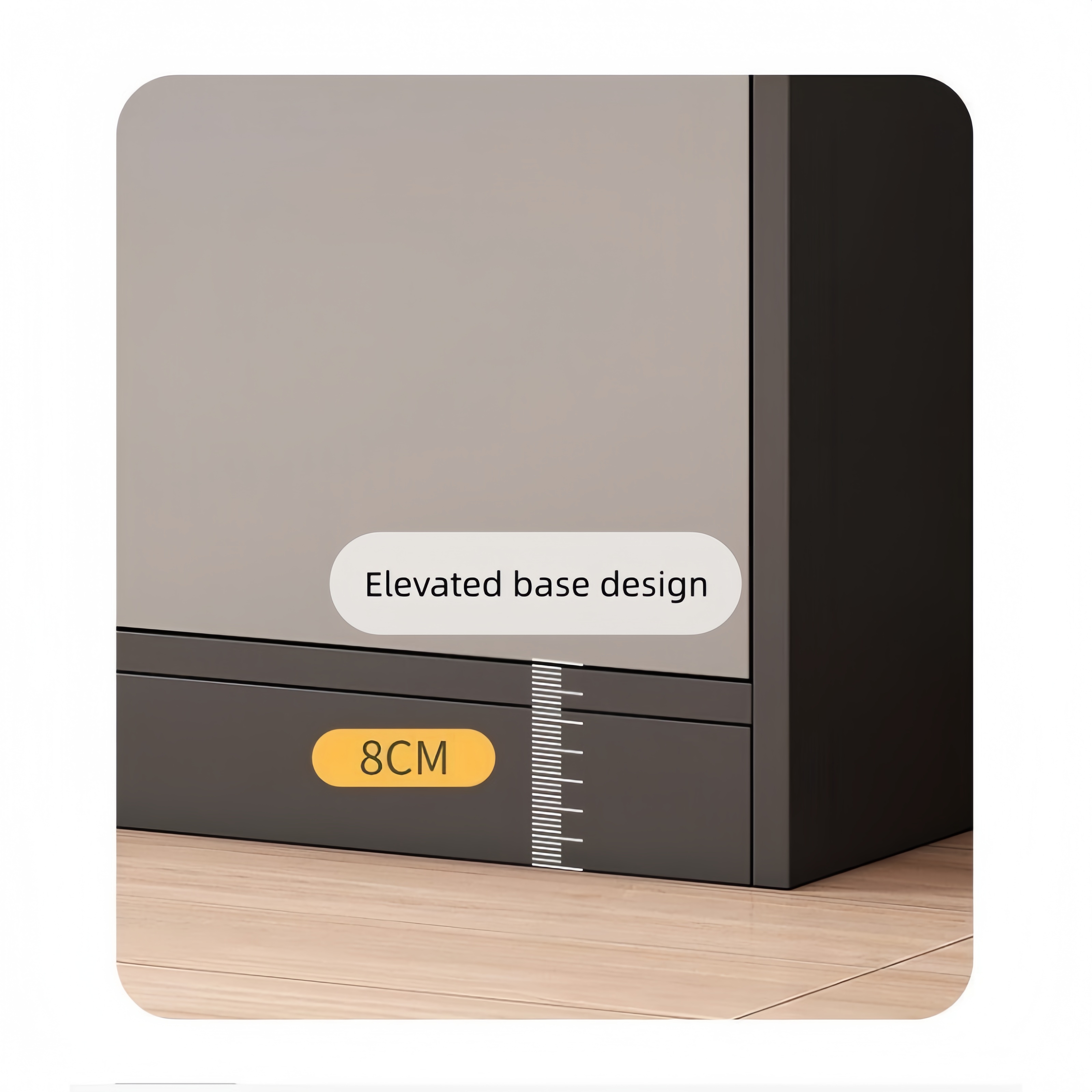 File cabinet Lock-equipped Drawer Floor-standing Wood Side Cabinet ...