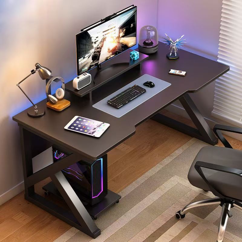 140×60cm Carbon Fiber Gaming Table - With Bookshelf | Modern Minimalist ...
