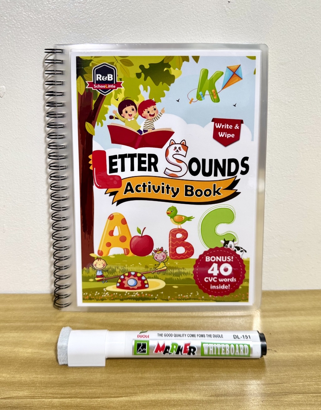 Letter Sounds Activity Book for Kids | 41 Wipe Clean Pages with Free ...