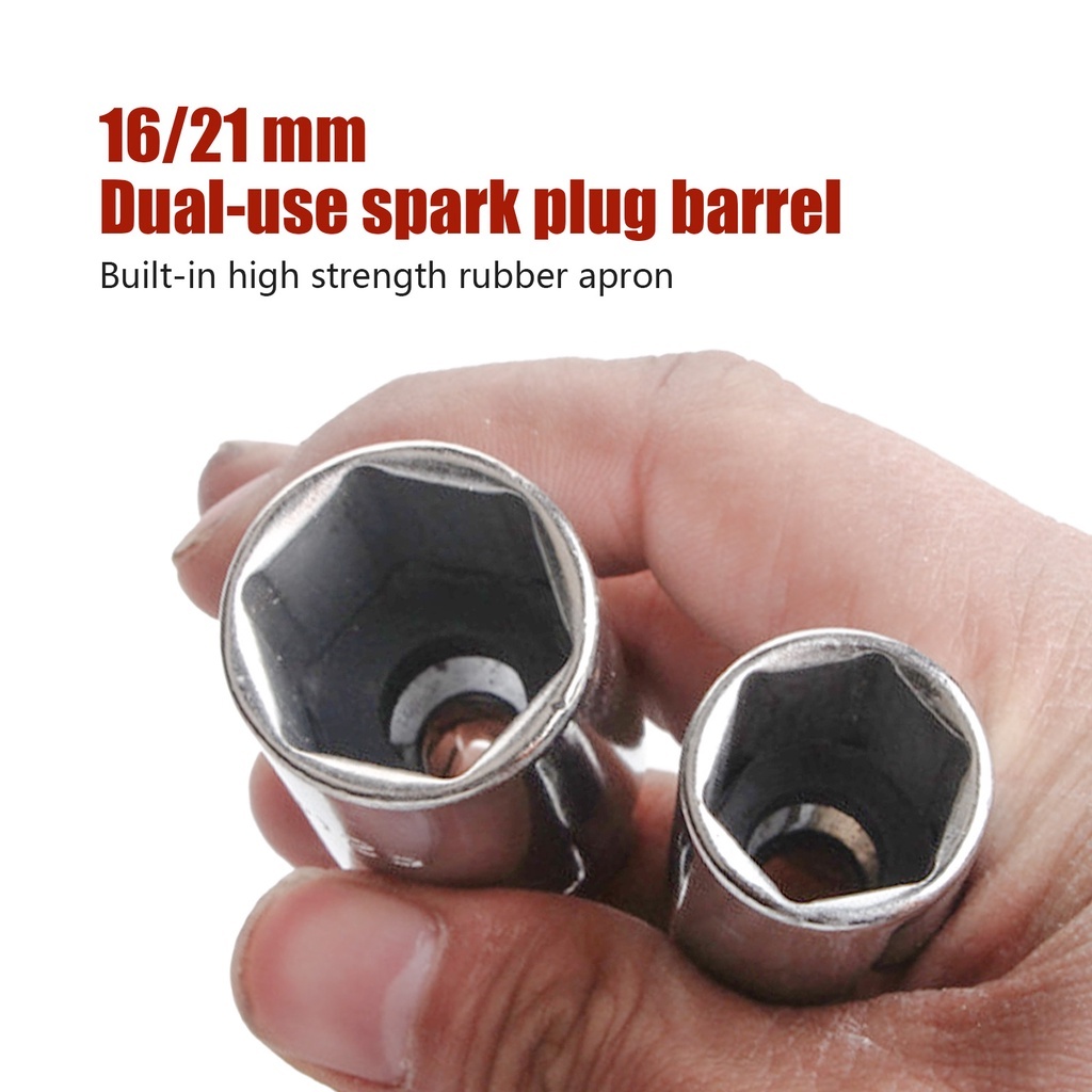 Spark Plug Socket Wrench Set, 16mm 21mm Swivel Joint T-Handle Tool for ...