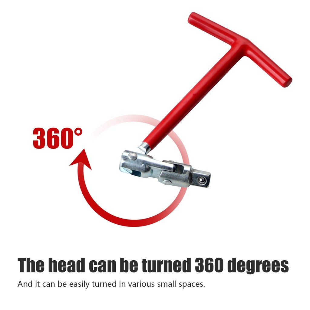 Spark Plug Socket Wrench Set, 16mm 21mm Swivel Joint T-Handle Tool for ...