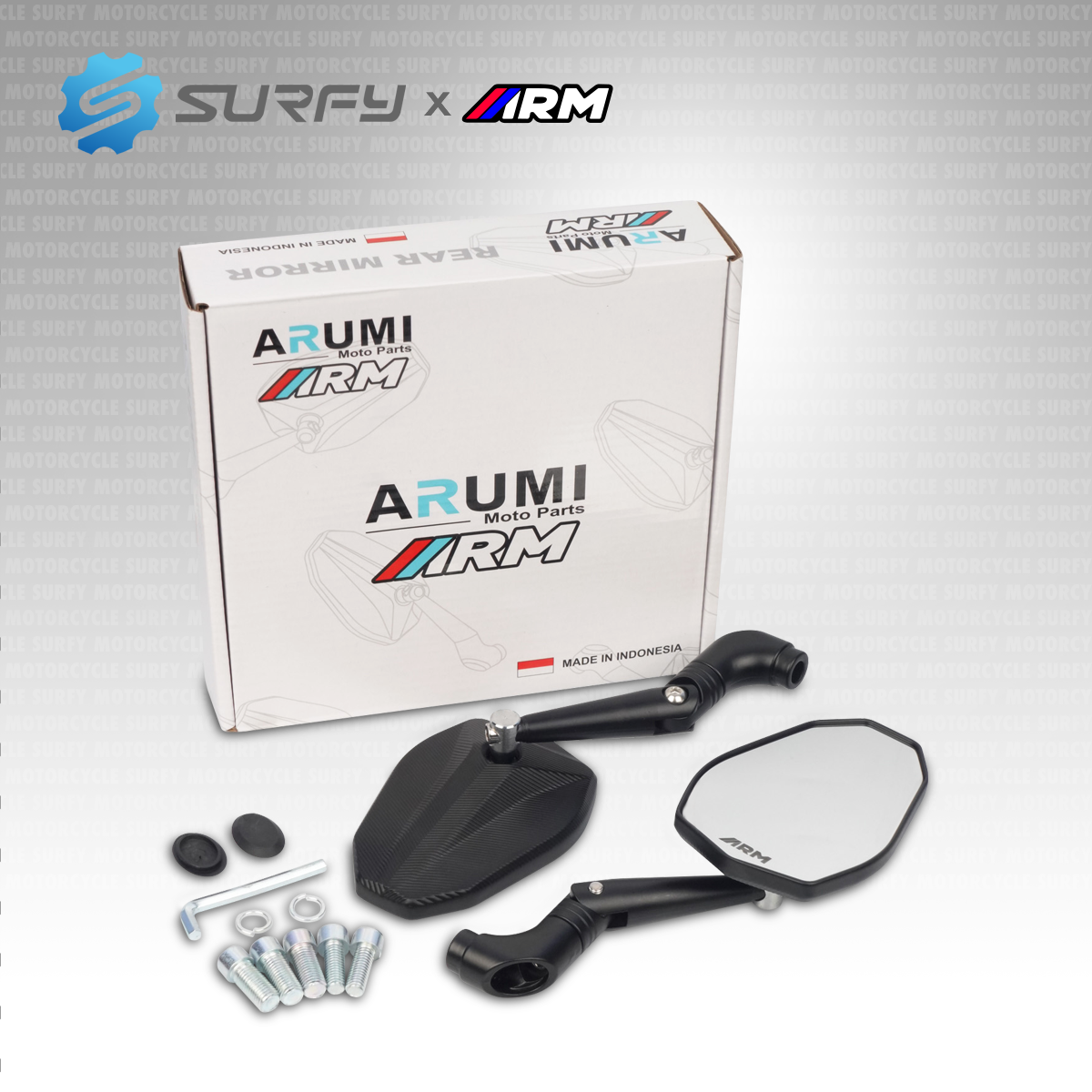 ARM Nighthawk Side Mirror Fully Adjustable HD Clear Lens Universal ...