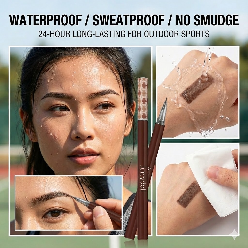 1 BIYA Eyebrow Pencil Waterproof 0.01mm Fine Nib Eyeliner Pencil Long ...