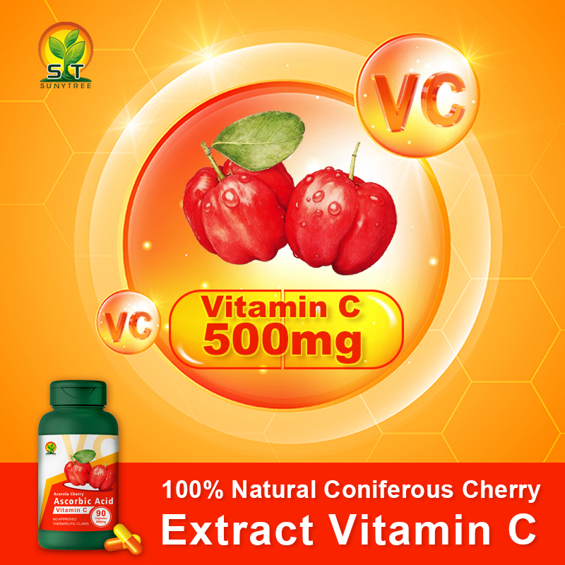 Sunytree Ascorbic Acid -500mg |90 Capsules-Supports Immune Health,Skin ...