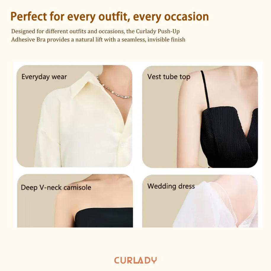 [Hottie Diary] Curlady Push-Up Adhesive Bra (Stronger Hold) Invisible ...