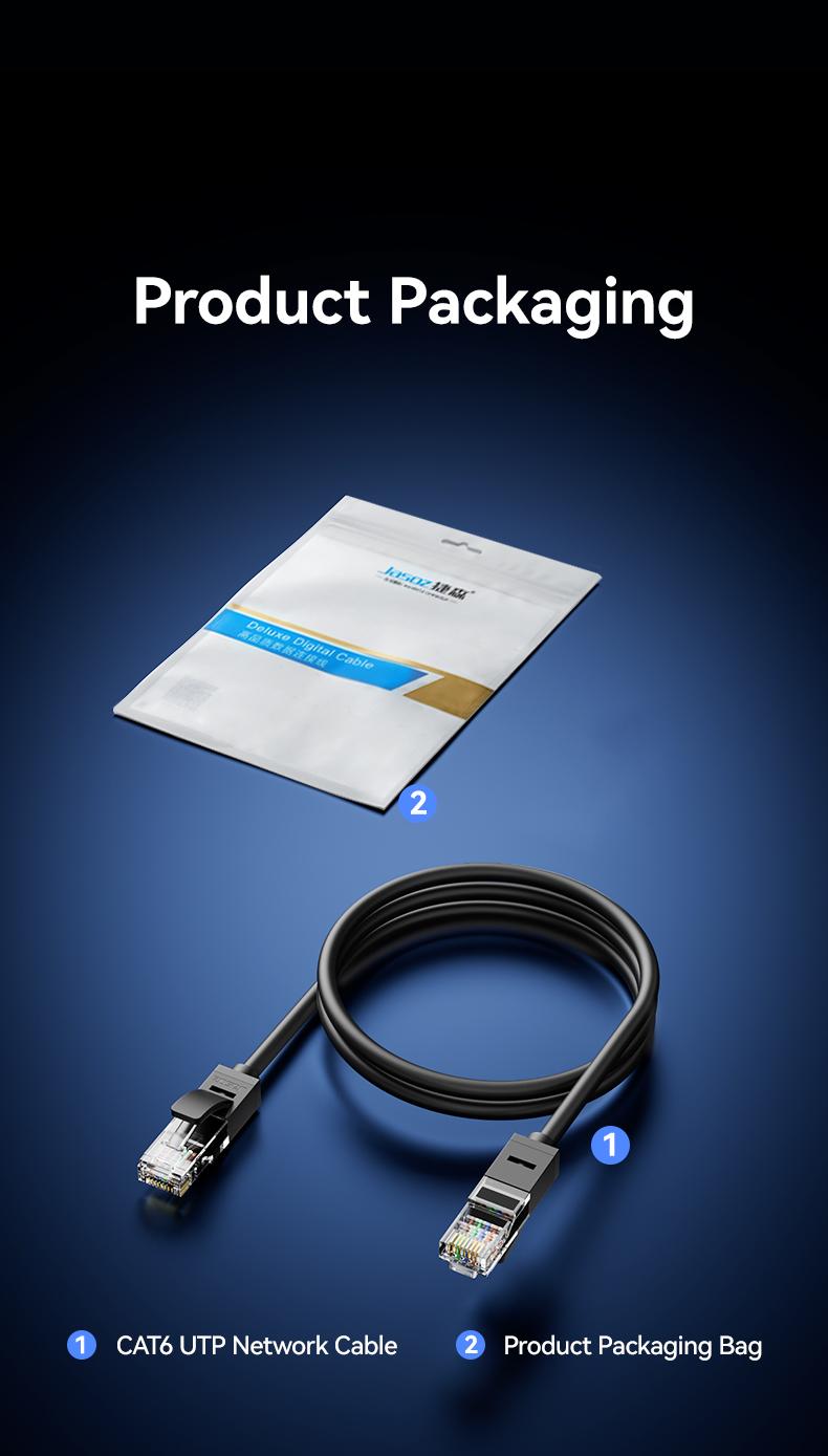 Jasoz Ethernet Cable Cat 6 RJ45 1000Mbps Lan Cable For Laptop PC TV Box ...