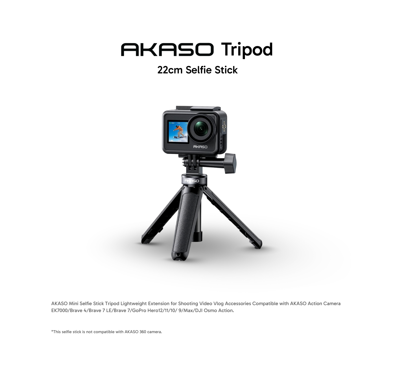 AKASO 22cm Tripod Selfie Stick | Shopee Philippines