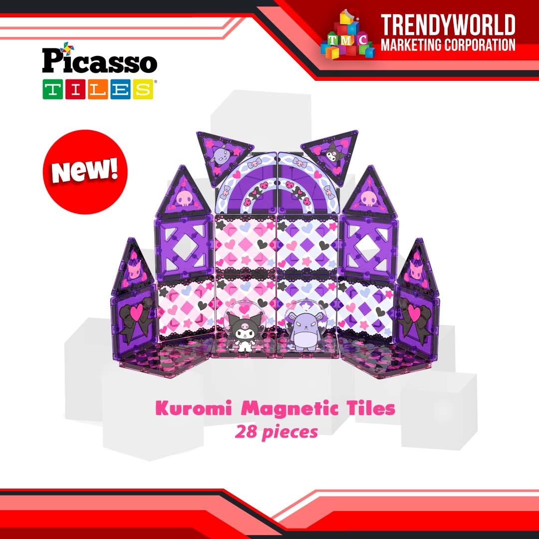 Kuromi Picasso Tiles 28 pieces Magnetic Tiles for Kids Ages 3+ | Shopee ...