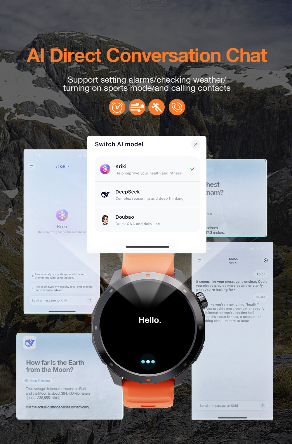 Aolon Navi R3 Ultra GPS Map Running Pace Smart Watch Altitude AOD ...