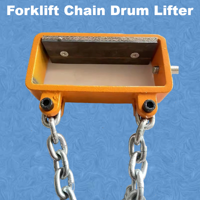 Forklift Chain Drum Lifter 2 Legs with Lock Pin Iron and Plastic Drum 1 ...