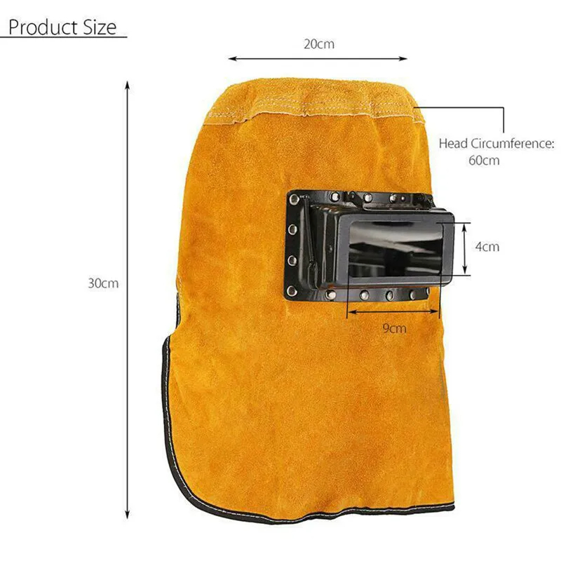 [Ready Stock]Leather Welder Welding Work Hood Helmet Gear Mask Filter ...