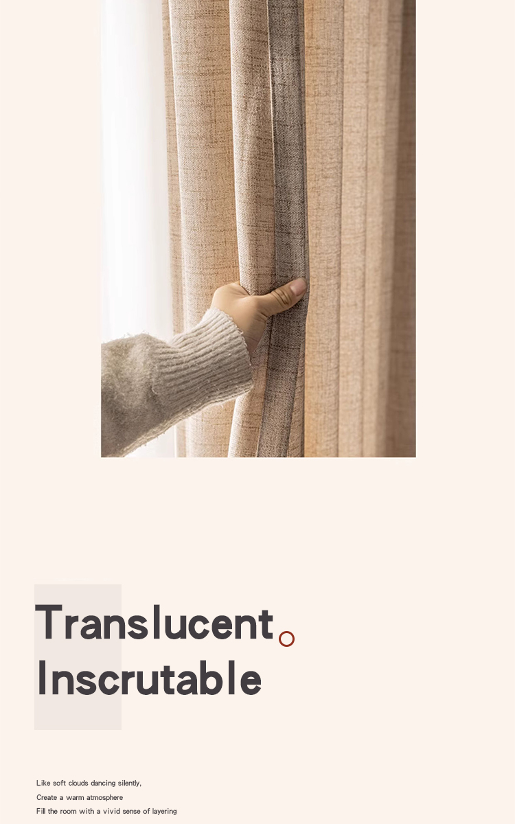 Japanese Linen Aesthetics Elegant Sheer Curtain For Window Transparent ...