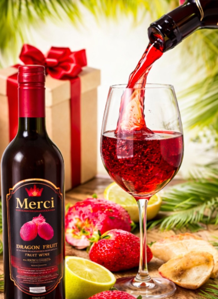 Merci Dragon Fruit Fruit Wine 750ml – Premium Sweet Smooth Taste Wine ...