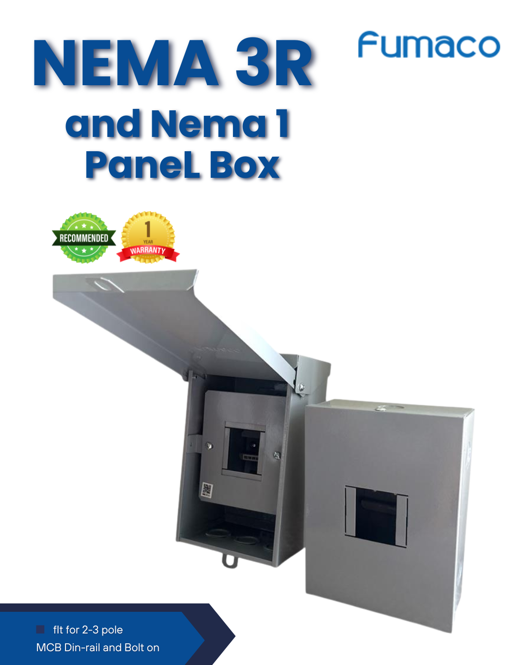 NEMA 3R weatherproof and Nema 1 Enclosure for bolt on & din rail fit in ...