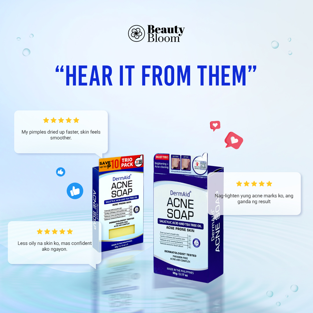 DermAid Acne Soap 90g | Trio pack 60g x3 | Shopee Philippines