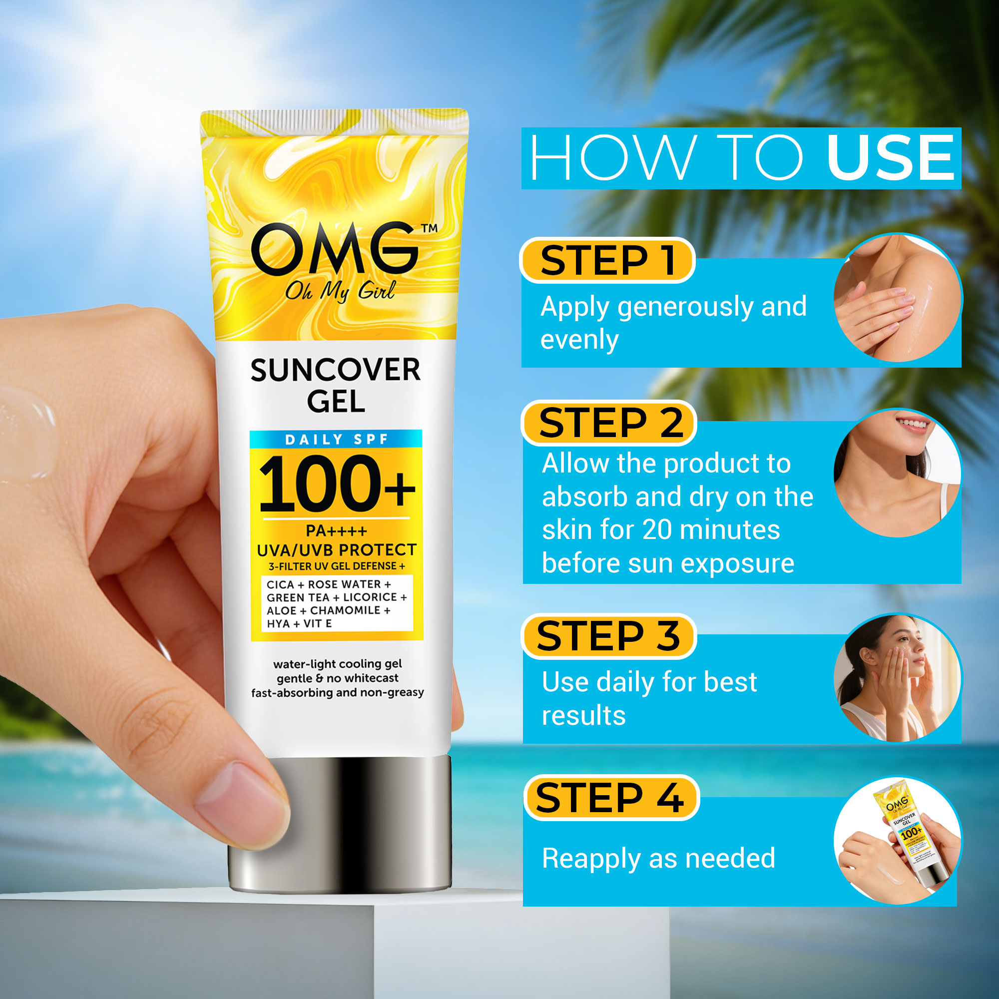 OMG Suncover Gel SPF 100+ PA++++ | Shopee Philippines