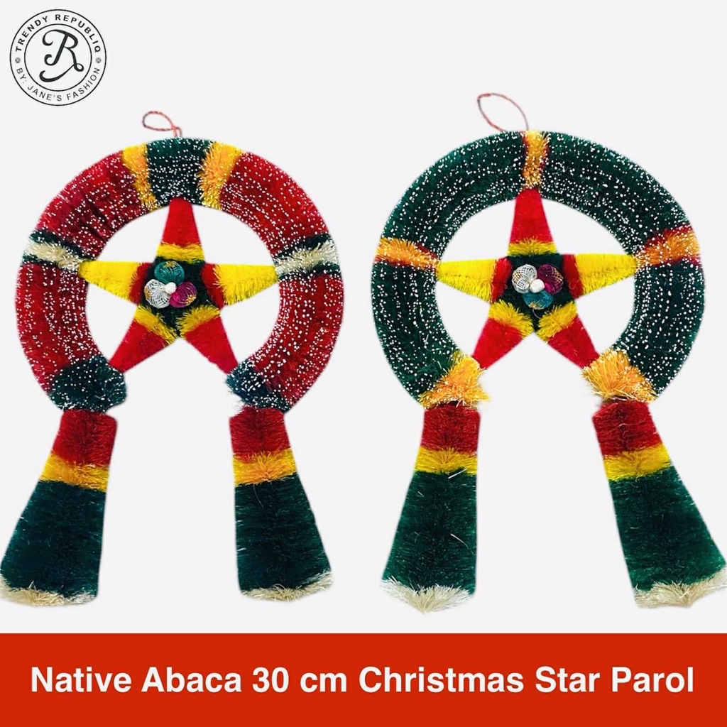 Native Abaca 30 cm Star Parol For Christmas Decoration | Shopee Philippines