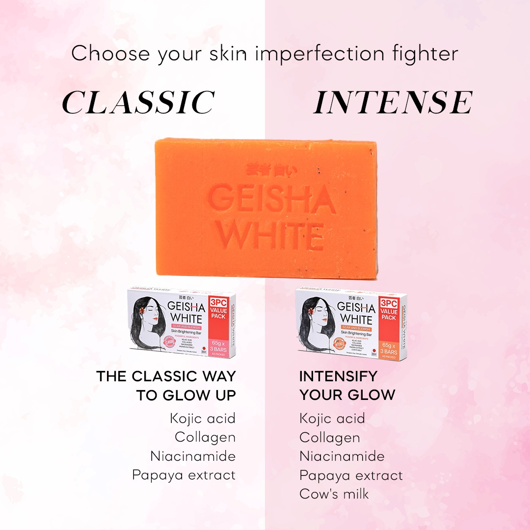 Geisha White Soap 2-3 Pack | Intense, Classic, Glow, Fresh | Whitening ...