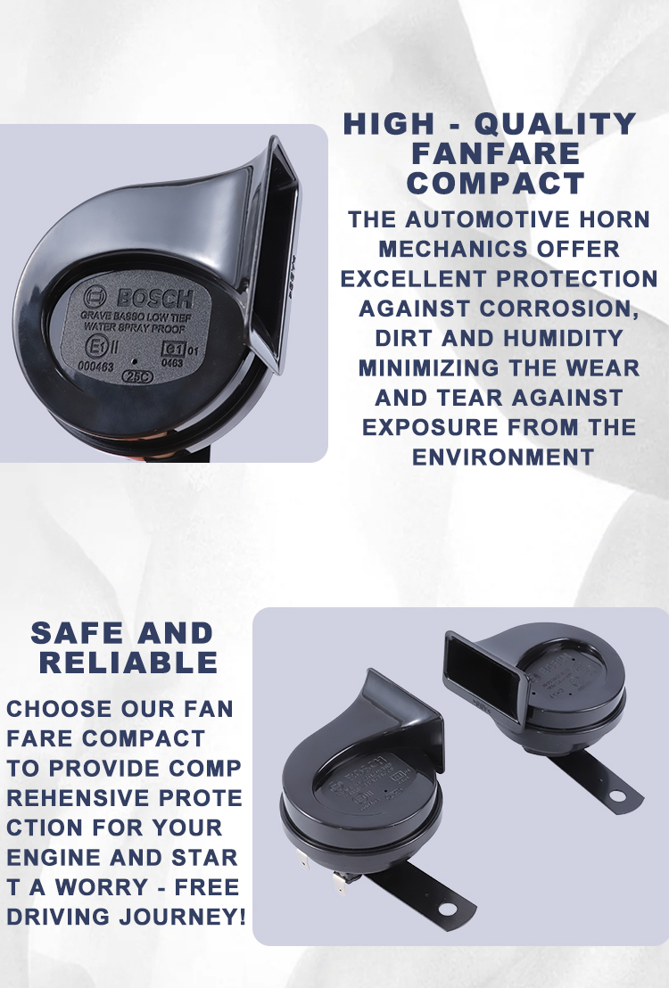 Bosch EC6 Dual Compact Horn 12Volts 400/500HZ For Car Aad Motorcycle ...