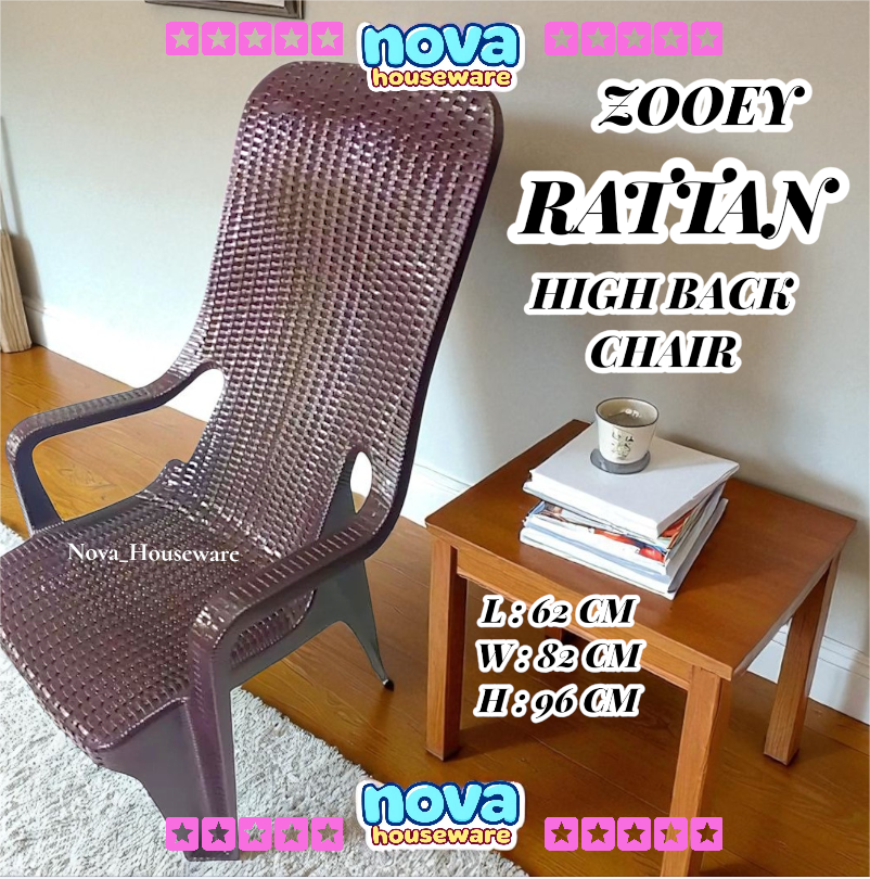 ZOEY HIGH BACK CHAIR Tropical High Back #551 / Rattan Chair/chair/upuan ...