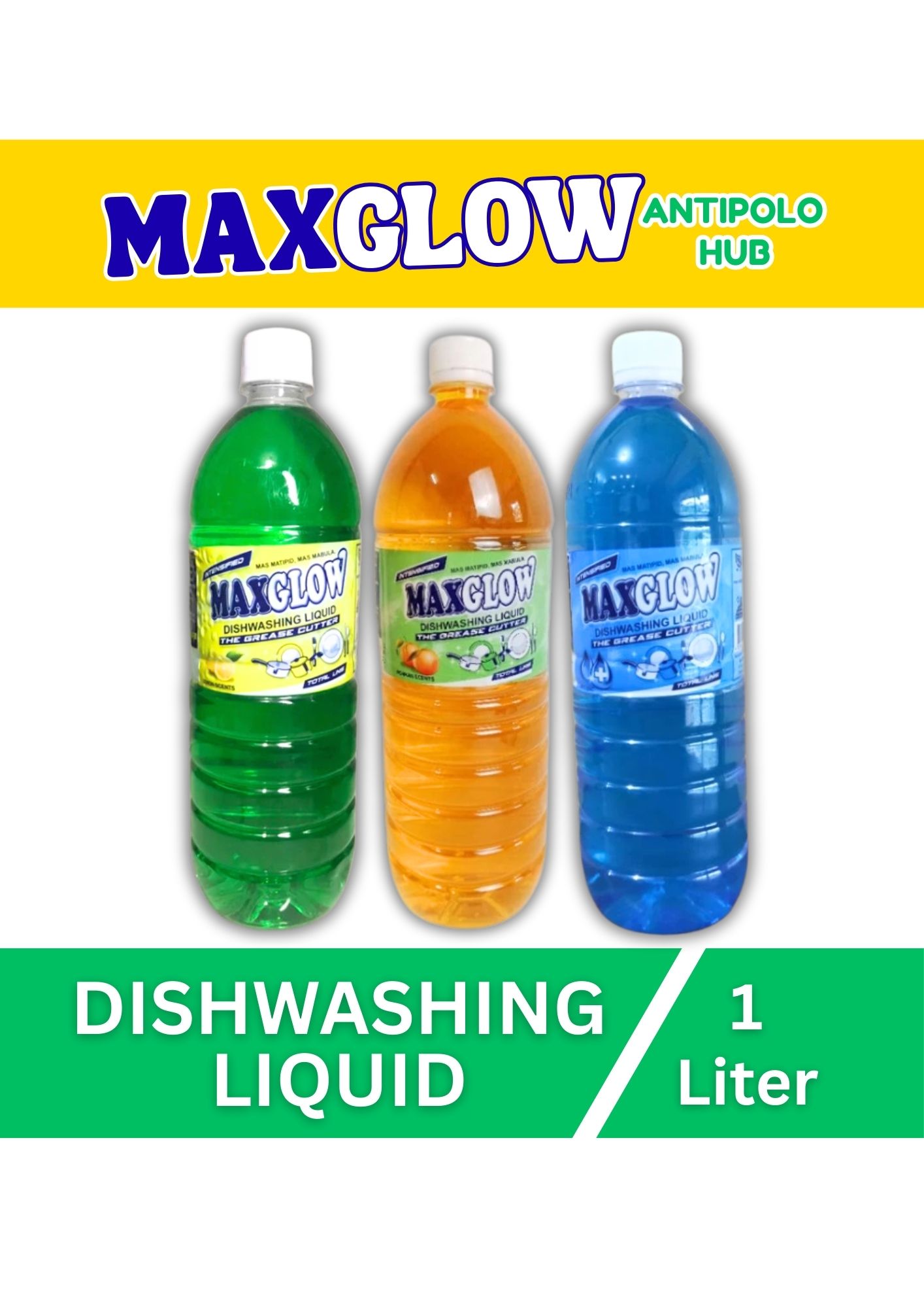 1pc Maxglow Dishwashing Liquid Anti-Bacterial Lemon Kalamansi ...