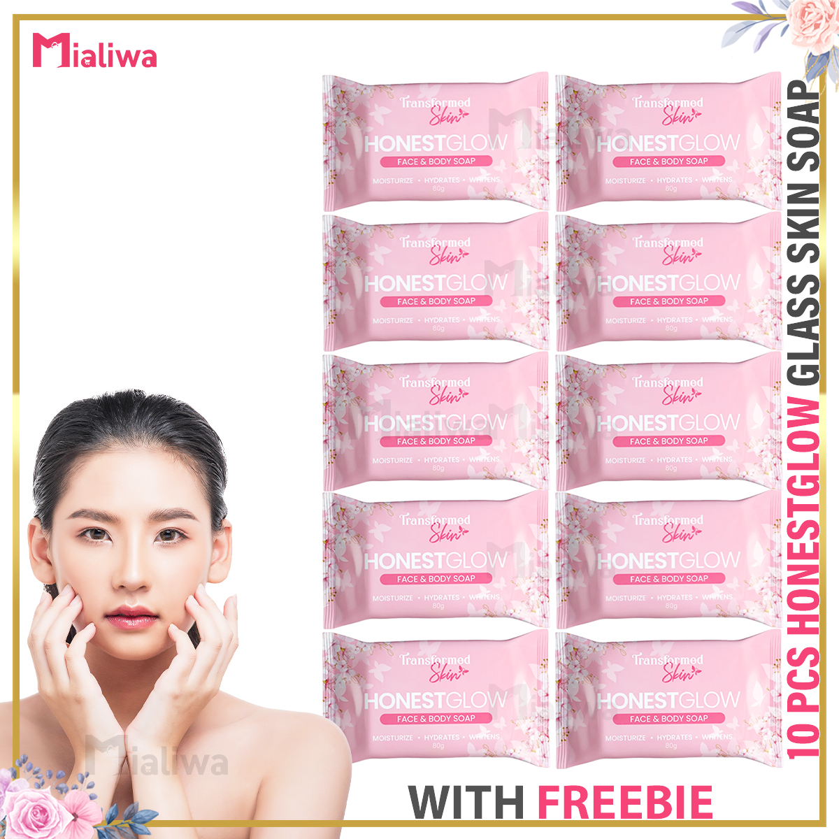 10 Pcs Honest Glow Glass Skin Soap 80g Sabon Pampaputi Exfoliating ...