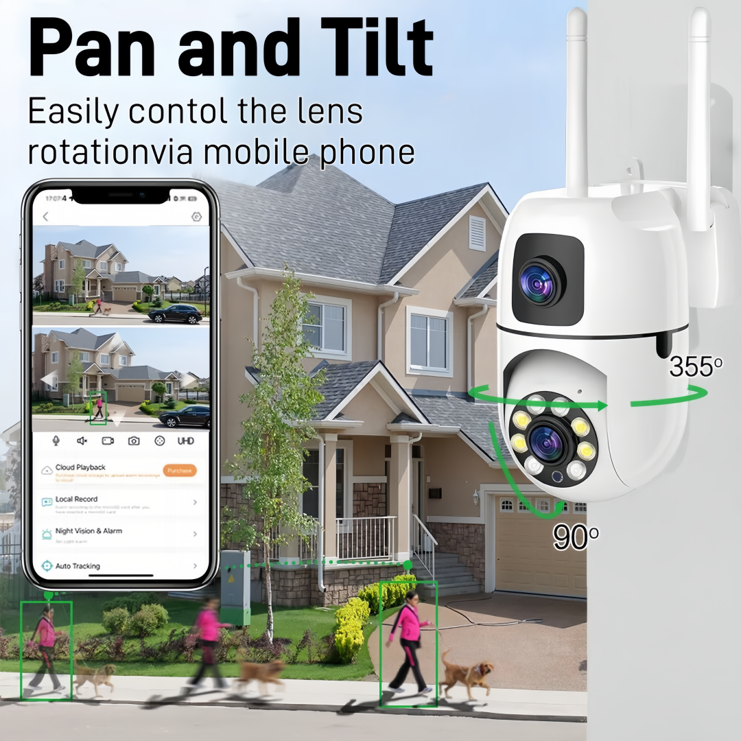 CAMVIEW V380 Pro CCTV Dual Lens Camera No WIFI Needed Connect to ...