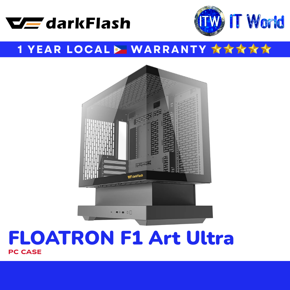 DarkFlash Floatron F1 Art Ultra Tempered Glass Panel M-ATX PC Case ...