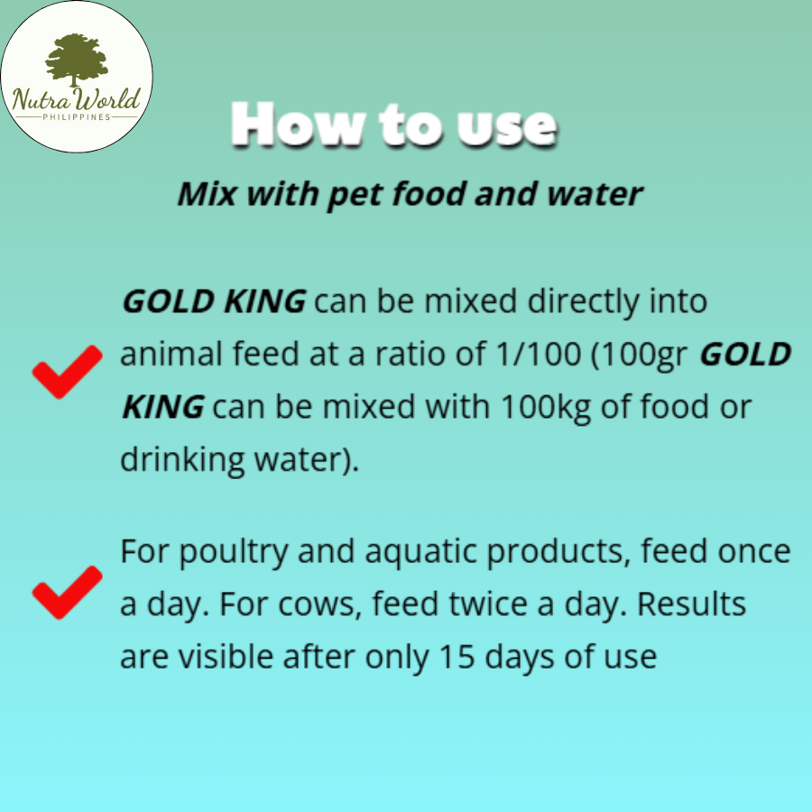 Gold King USA 250G Growth Booster Feed for Pigs, Cattle, Poultry Fast ...