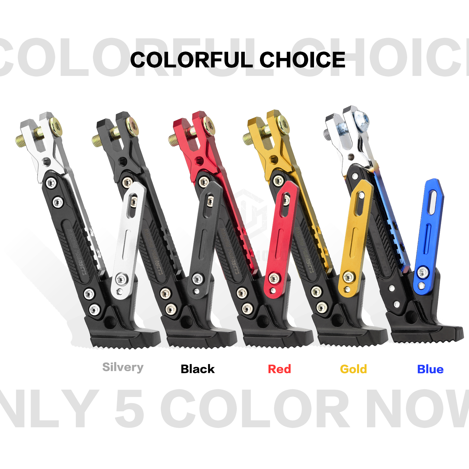 Universal Motorcycle Side Stand CNC Aluminum Adjustable Kickstand for Honda Kawasaki Yamaha ...