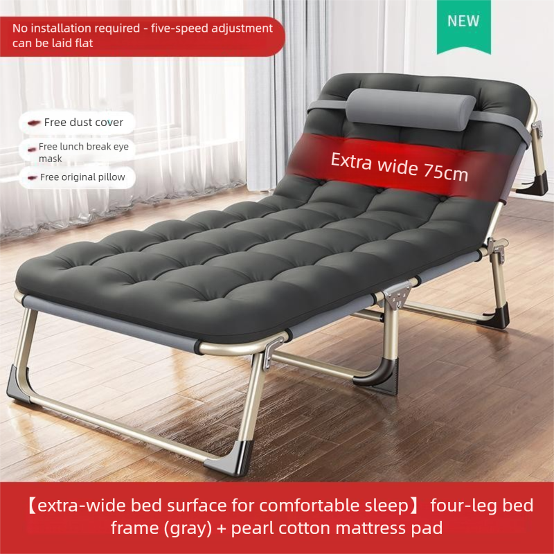 Foldable Bed Chair with Thick Foam Mattress | Heavy Duty 300KG Load ...