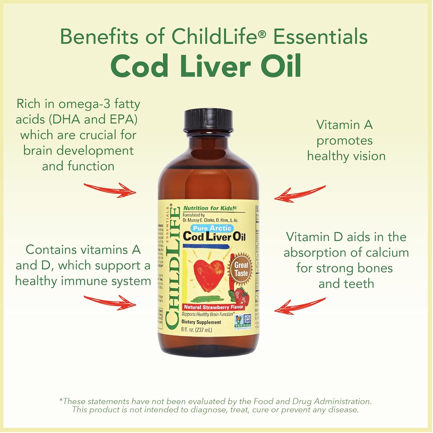 USA Onhand | Childlife Pure Arctic Cod Liver Oil (Supports Healthy ...