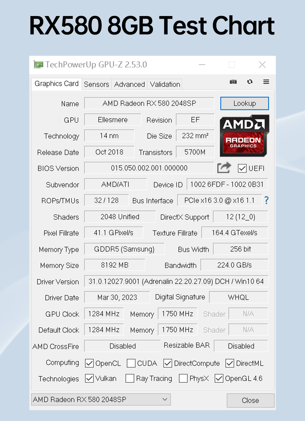 RAMSTA AMD RX580 8GB Graphics Card GDDR5 256Bit Computer GPU Video Card ...
