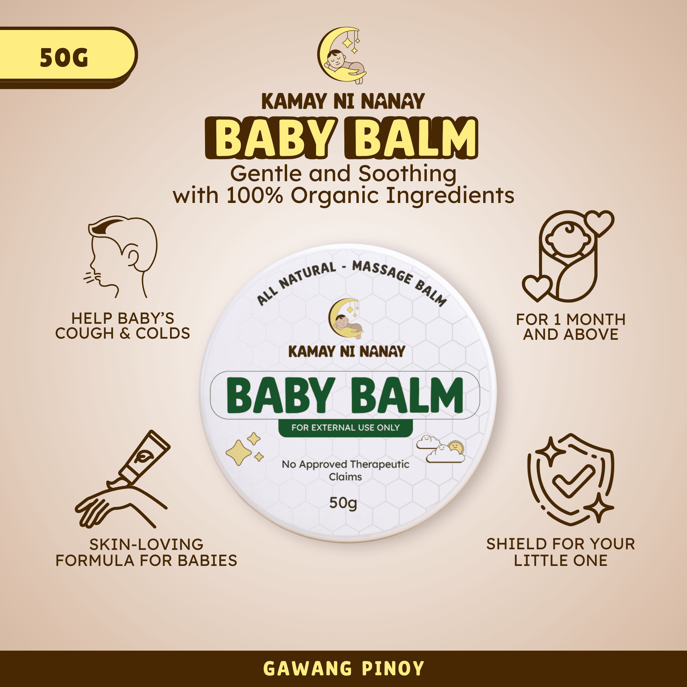 Exclusive Kamay ni Nanay Menthol Rub & Baby Balm 100% Natural Authentic ...