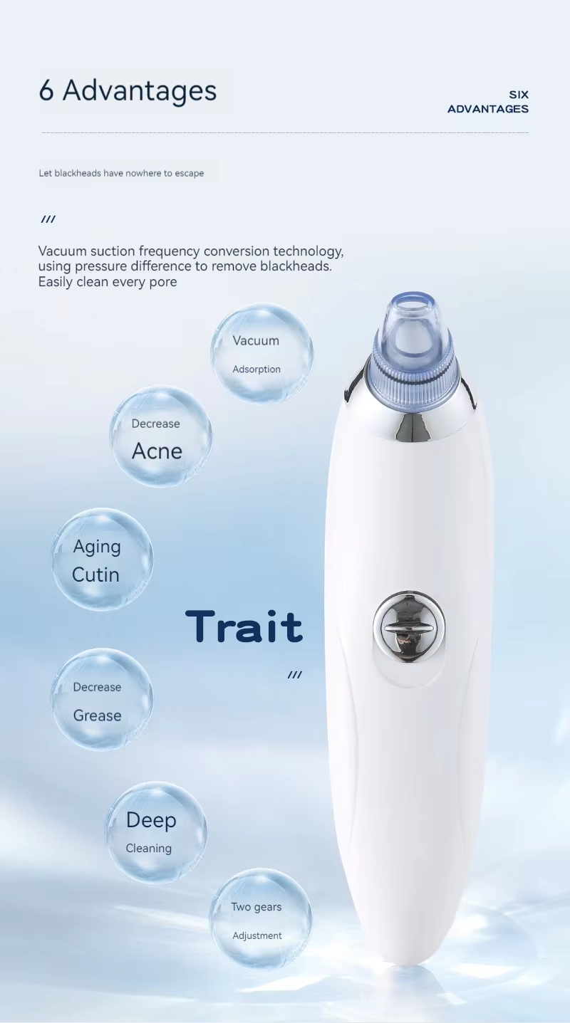 Professional Electric Pore Cleaner Blackhead Remover Vacuum for Oily ...