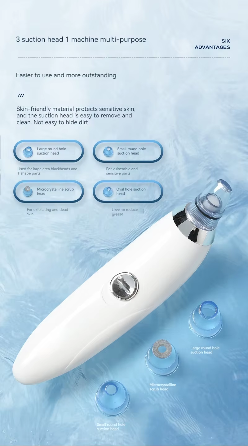 Professional Electric Pore Cleaner Blackhead Remover Vacuum for Oily ...