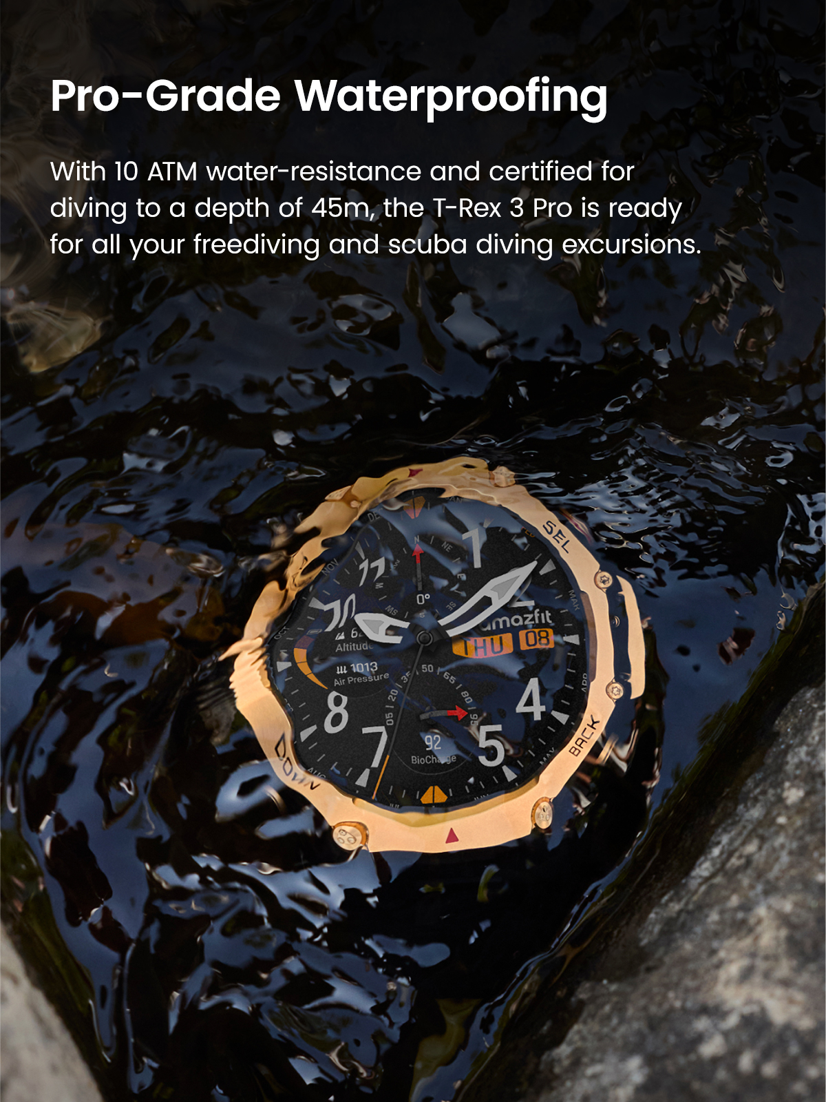 [Outdoor Flagship] Amazfit T-Rex3 Pro Smart Watch LED Flashlight Route ...