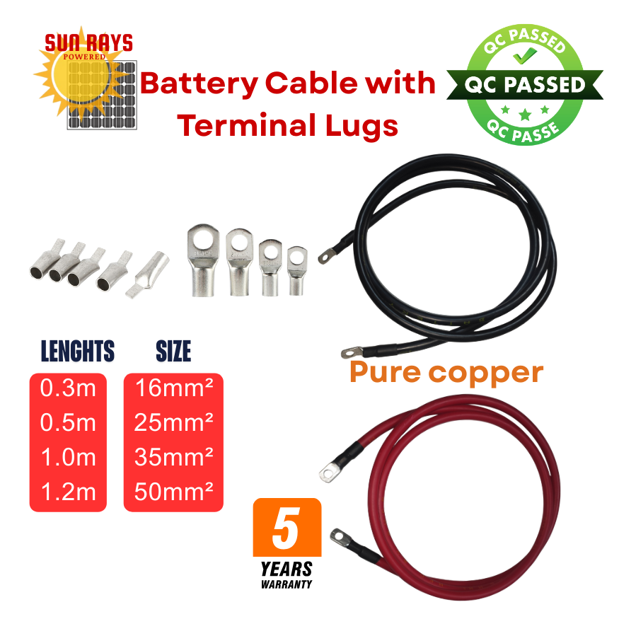 Solar Battery Cable Pure Copper 16mm² 25mm² 35mm² 50mm² by AWCP ...