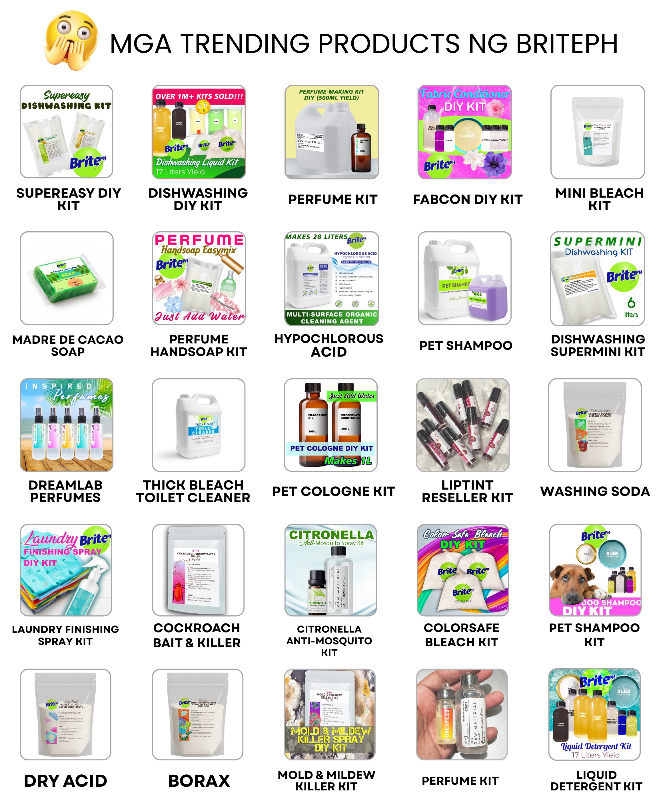 BritePH Mini Bleach DIY Kit (Makes 4L) | Shopee Philippines
